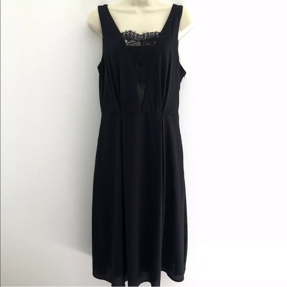Bisou Bisou | Dresses | Bisou Bisou Sz 8 Dress Plunge Black Lace Cutout | Poshmark